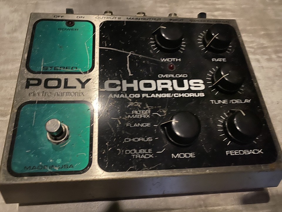 Electro Harmonix Stereo Polychorus Chorus Flanger Effects Pedal w/Power ...