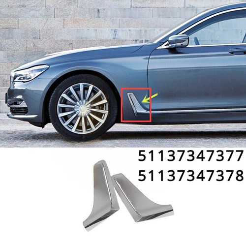 1Pair Fender Side Air Duct Vent Molding Trims Chrome For BMW G12 7 ...