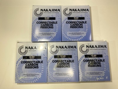 5 packs Nakajima AE-800 Correctable Carbon Ribbons Typewriter Ink New ...