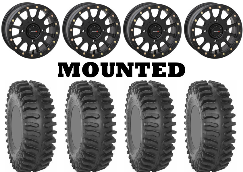 Kit 4 System 3 XT400 Tires 30x10-14 on System 3 SB-5 Beadlock Matte ...