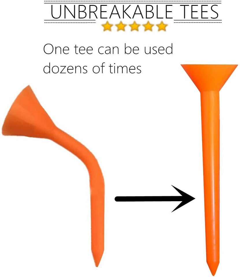 Finger Ten Big Cup Plus 3-1/4" Golf Tees Pack of 30/60 | Durable Tees ...