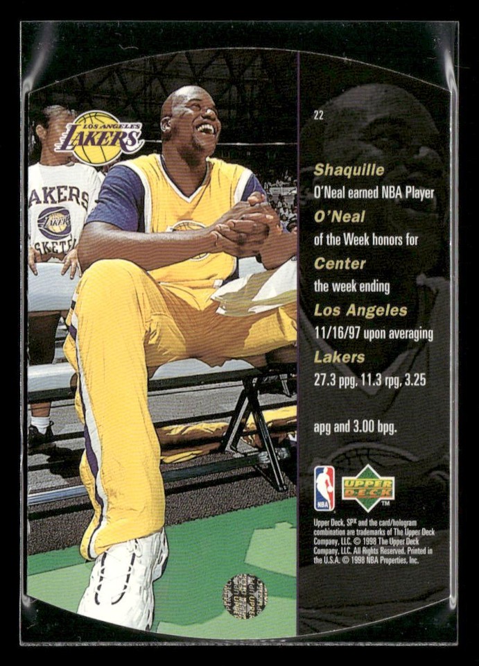 1997-98 SPx #22 Shaquille O'Neal Silver | eBay