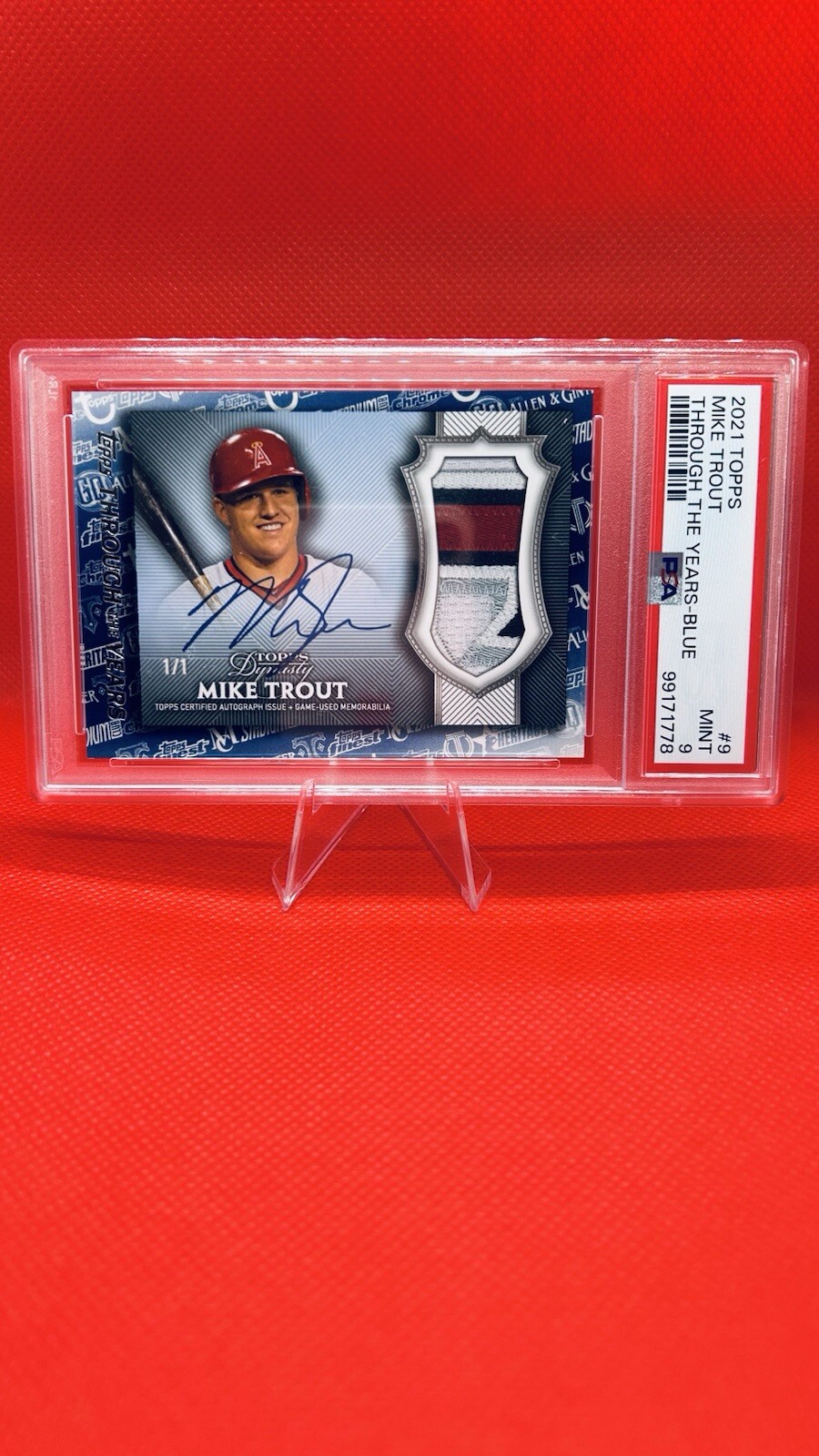 Mike Trout • 2021 Topps Through The Years Dynasty Blue 1/1 TTY-9 • PSA ...