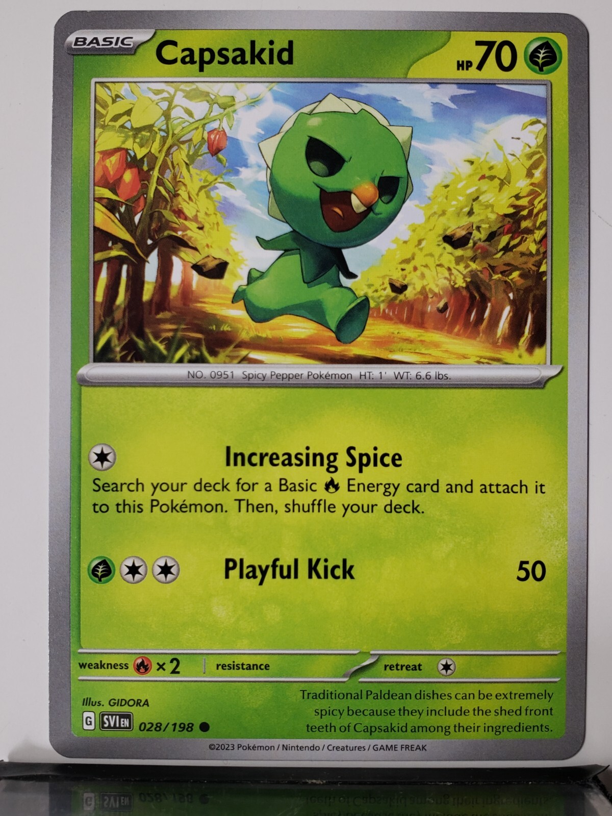 Capsakid 028/198 - NM / M - Scarlet Violet Pokemon Card - GIDORA Art | eBay