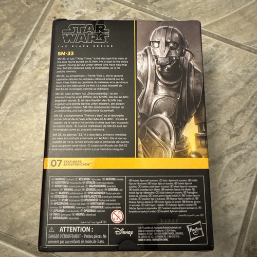Star Wars Black Series SM-33 NEW 6" Action Figure The Skeleton Crew ...