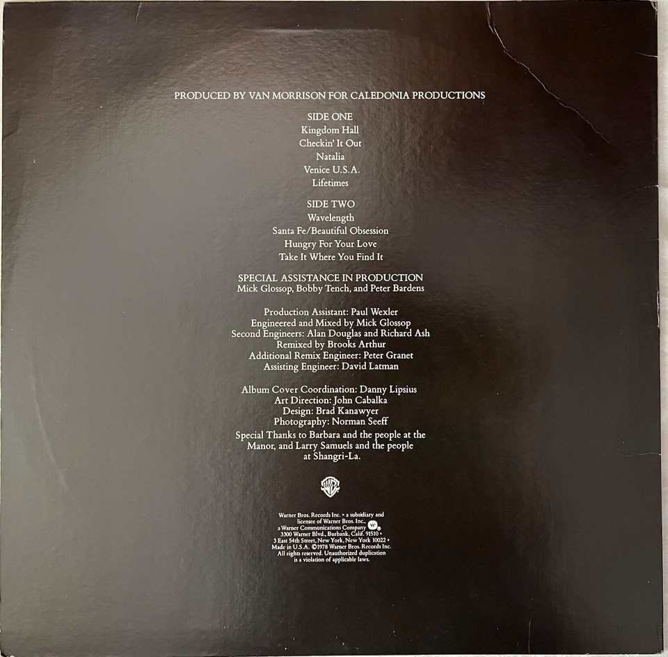 Van Morrison Wavelength Vinyl Album Warner Bros.Records | eBay