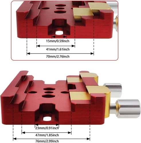 150mm Aluminium Prism Rail Clamp f Vixen/Losmandy w/ 2 Locking Screws ...