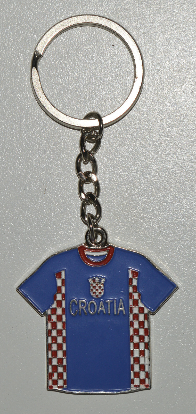 Croatia Croatian Checkered Football Jersey away metal keychain keyring ...