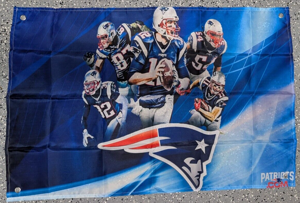 New England Patriots Brady, Gronk, Edelman, Bruschi, Smith 2'x3' Flag ...