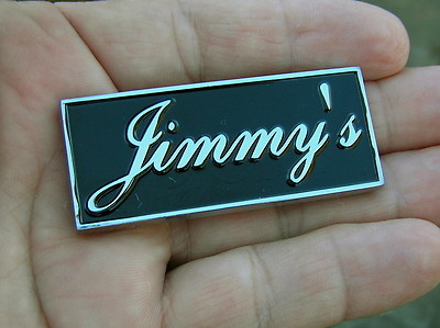 JIMMY'S CAR BADGE Chrome Metal Emblem To Personalise Your Car Jim James ...
