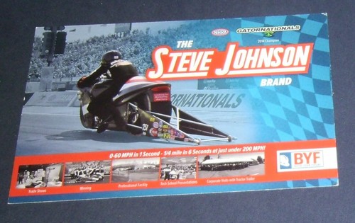 Steve Johnson NHRA Drag Racing Handout Hero Card | eBay