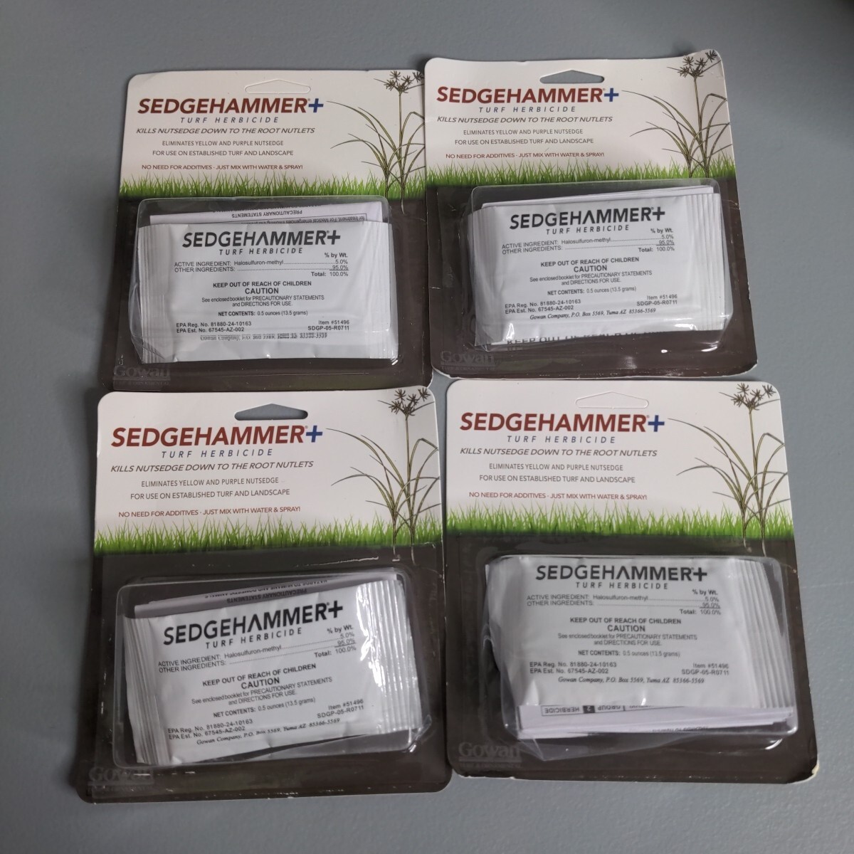 4 Pack - Sedgehammer PLUS + Turf Herbicide Halosulfuron Controls ...