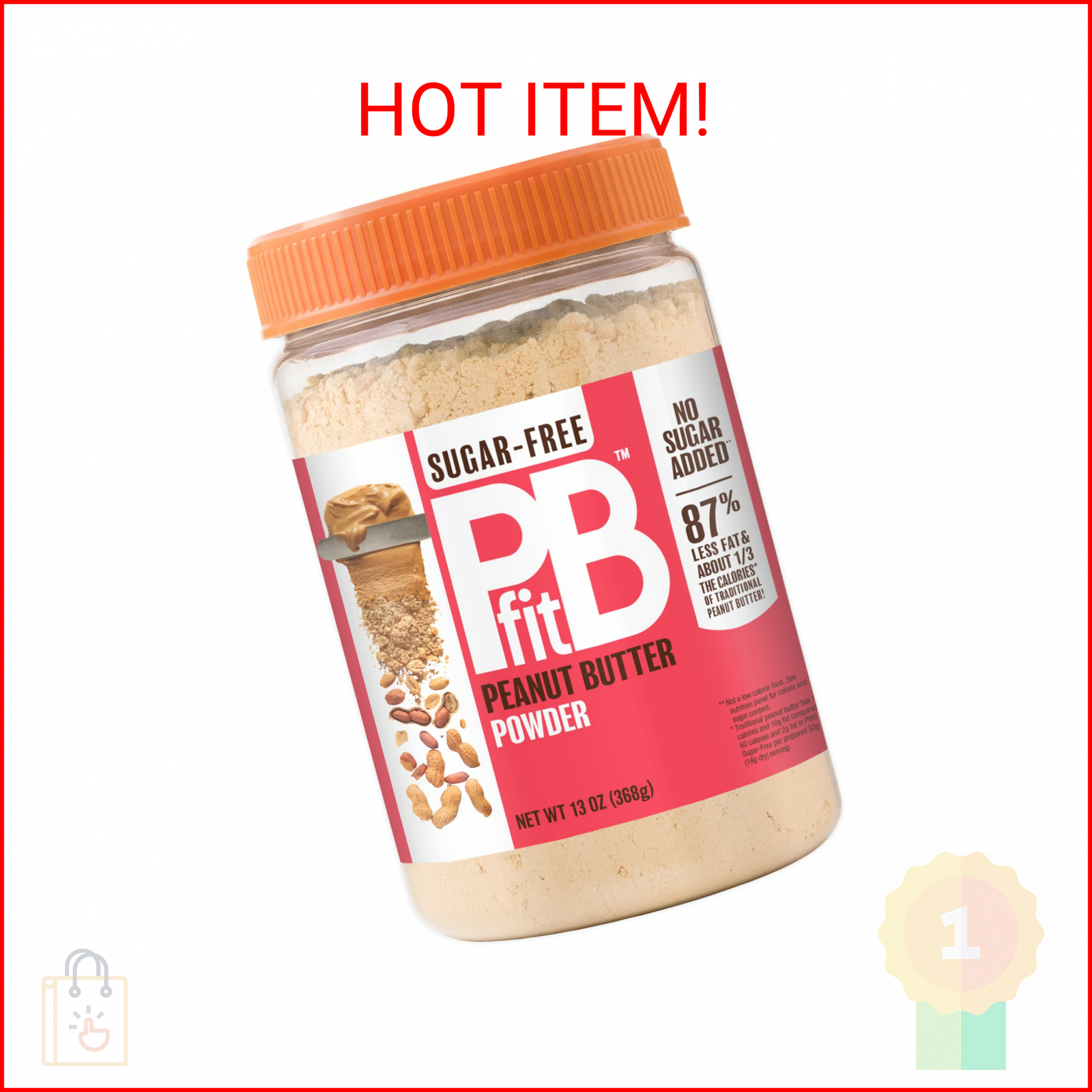 PBfit No Sugar Added, Made with Erythritol and Monk Fruit, All-Natural ...