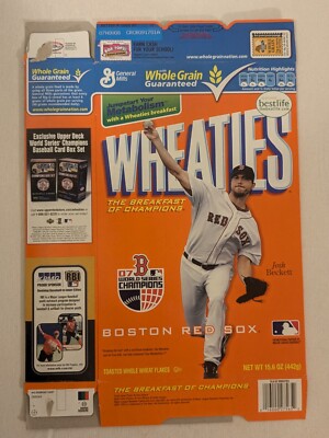Wheaties Empty Cereal Box Flat RED SOX - JOSH BECKETT | eBay