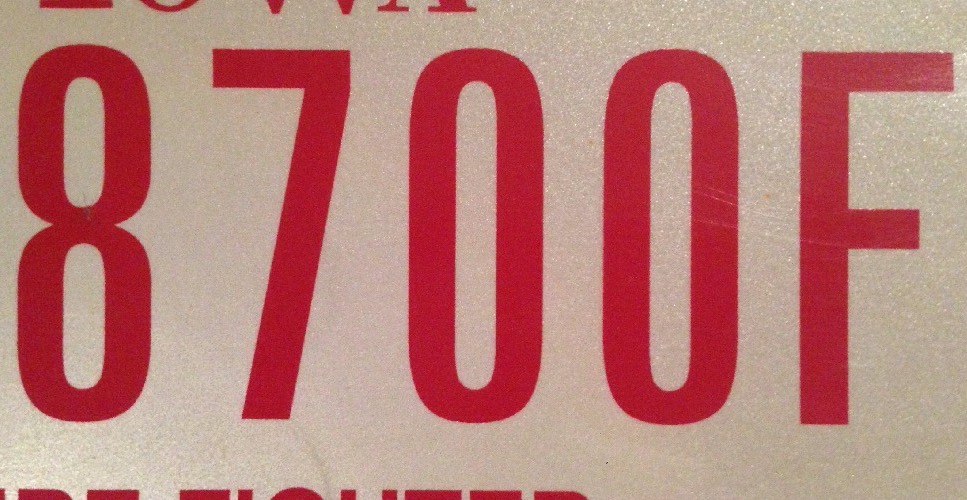 FIRE DEPARTMENT FD FIREFIGHTER fireman license plate IAFF EMS Fire ...