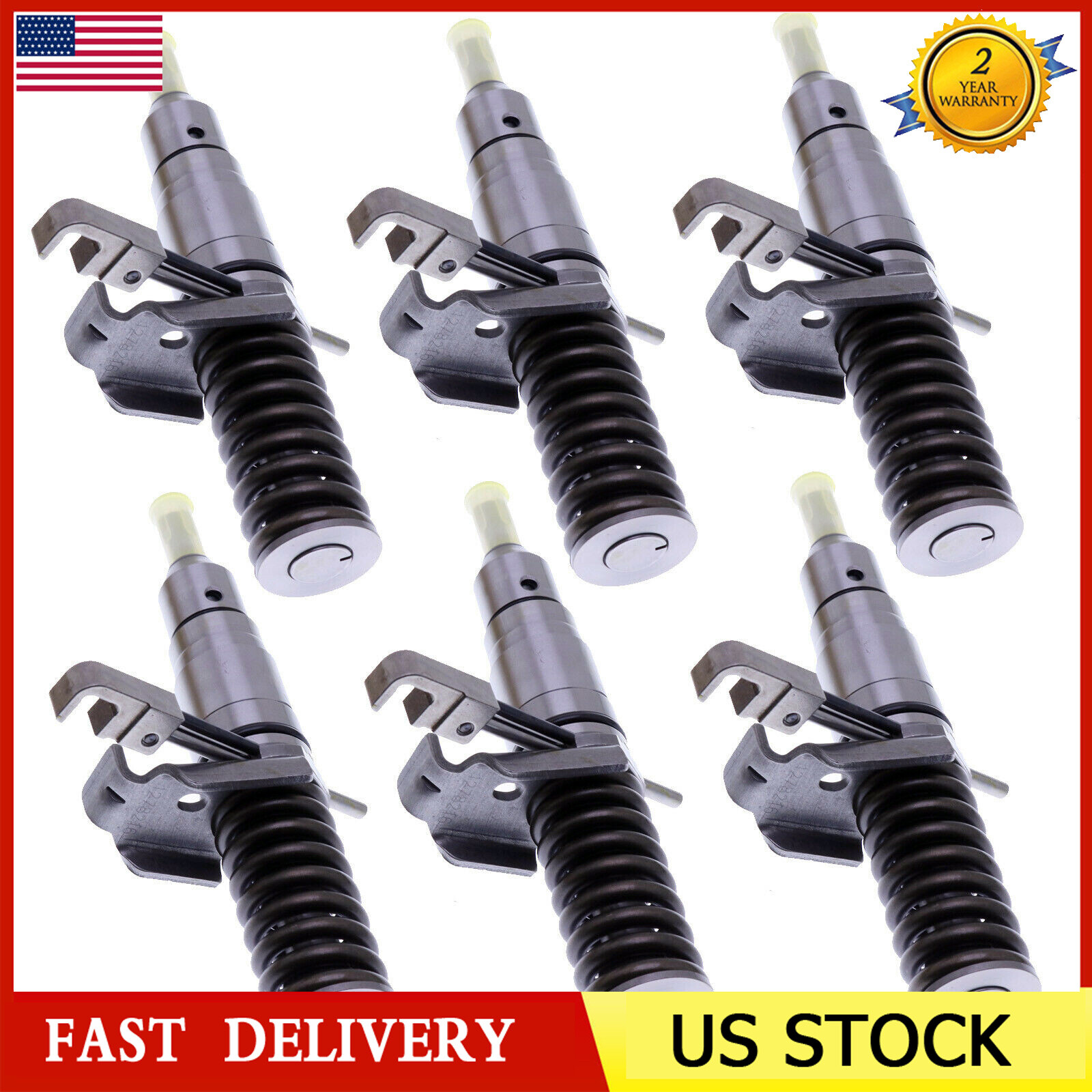 6Pcs Fuel Injectors 127-8216 127-8222 127-8205 0R-8682 For Caterpillar ...