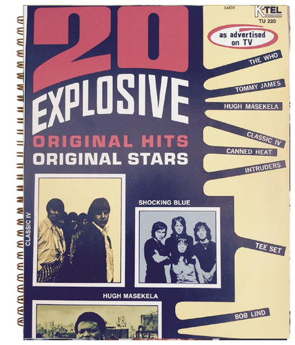 20 EXPLOSIVE HITS / KTEL 60s 70s seen on TV Album Cover Notebook ...