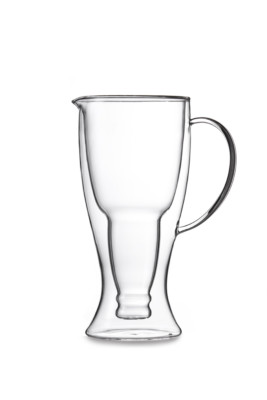 Beer Pitcher, 1.1 Liters Double Wall Clear Glass Beer Pitcher | eBay