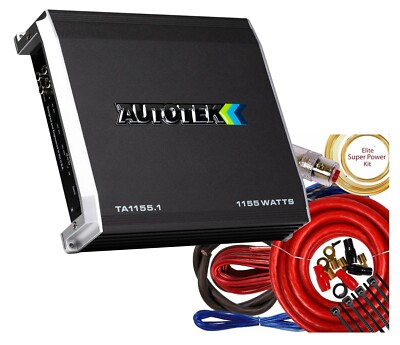 Autotek TA-1155.1 TA Series 1100 Watts MAX Mono Car Audio Amplifier ...
