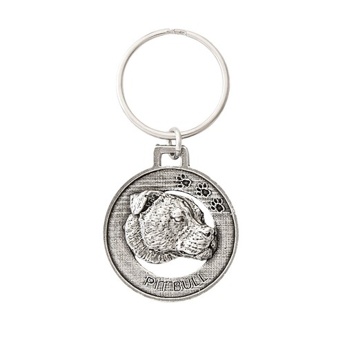 Creative Pewter Designs Pit Bull Dog Pewter KeyChain, Key Fob, D138KC ...