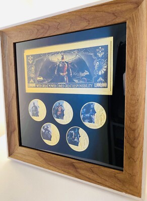 Batman Gold Plated Coin - Note Frame Set- DC Comics - Superhero’s ...