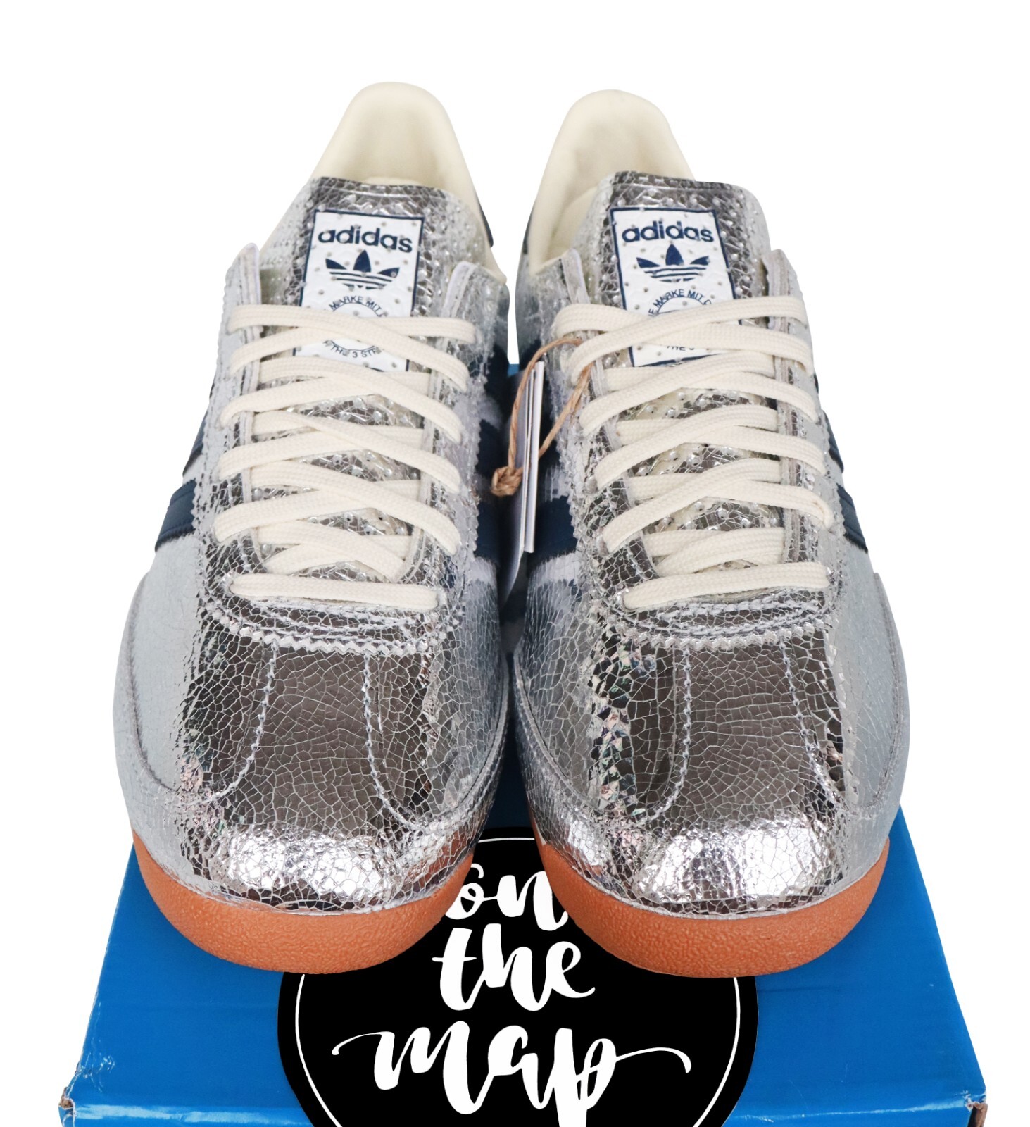 Adidas SL72 OG Silver Metallic Navy Blue White Gum UK 4 5 6 7 US JH8654 ...