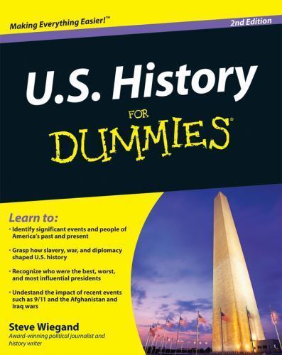 U. S. History for Dummies by Steve Wiegand (2009, Trade Paperback) for ...