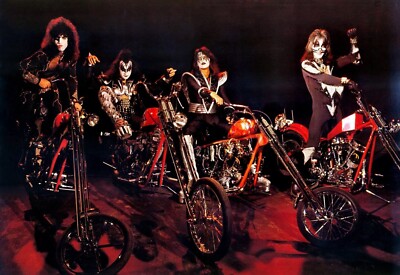 KISS on choppers HUGE 3x5 Ft Tapestry Fabric Banner Artwork NEW | eBay