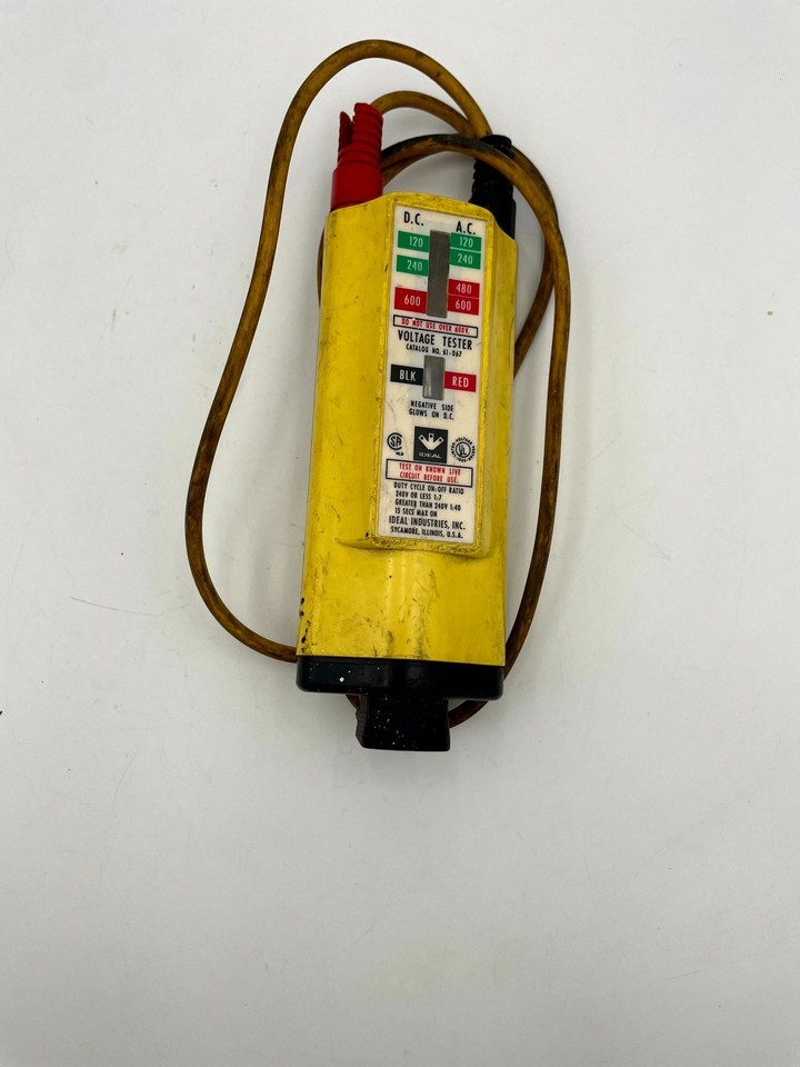 IDEAL 61-067 Solenoid Voltage Tester Yellow 120V-600V AC/DC Voltage ...