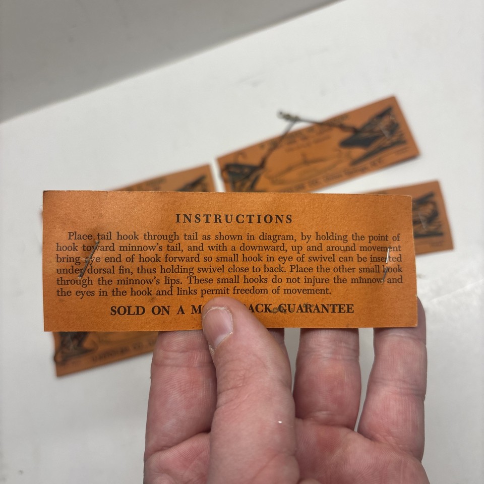 Vintage Bait Hooks Minnow Harness Crawdad U Ketch Em Co. New On Card NY ...