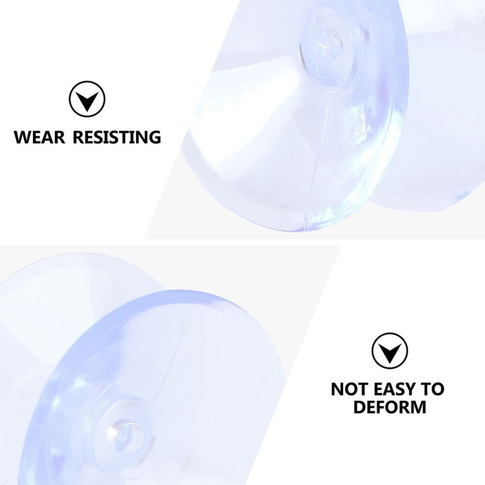 24 Pcs Transparent Silicone Cups Double Sided Suckers For Glass | eBay UK