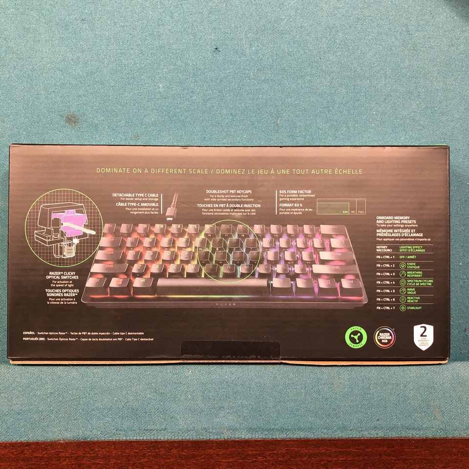 Razer Huntsman Mini Gaming Keyboard Purple Clicky Switches Tested Read ...