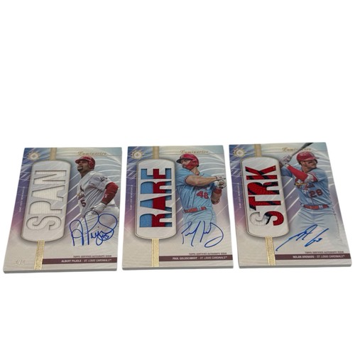 Albert Pujols St. Louis Cardinals Auto Patch Triple Book Card -, Paul ...