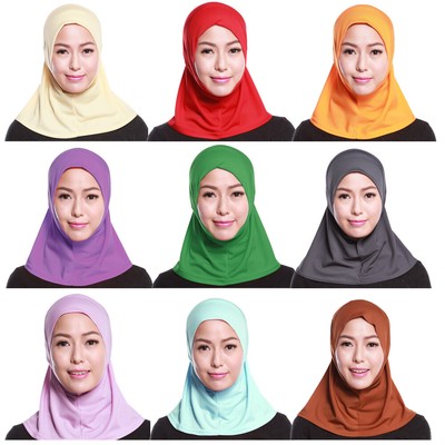 Muslim Women Full Cover Cap Hijab Mini Scarf Headwear Turban Hat Islam ...