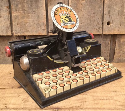 Early Vintage 1930s MARX DE-LUXE DIAL Tin Litho Typewriter Childrens ...