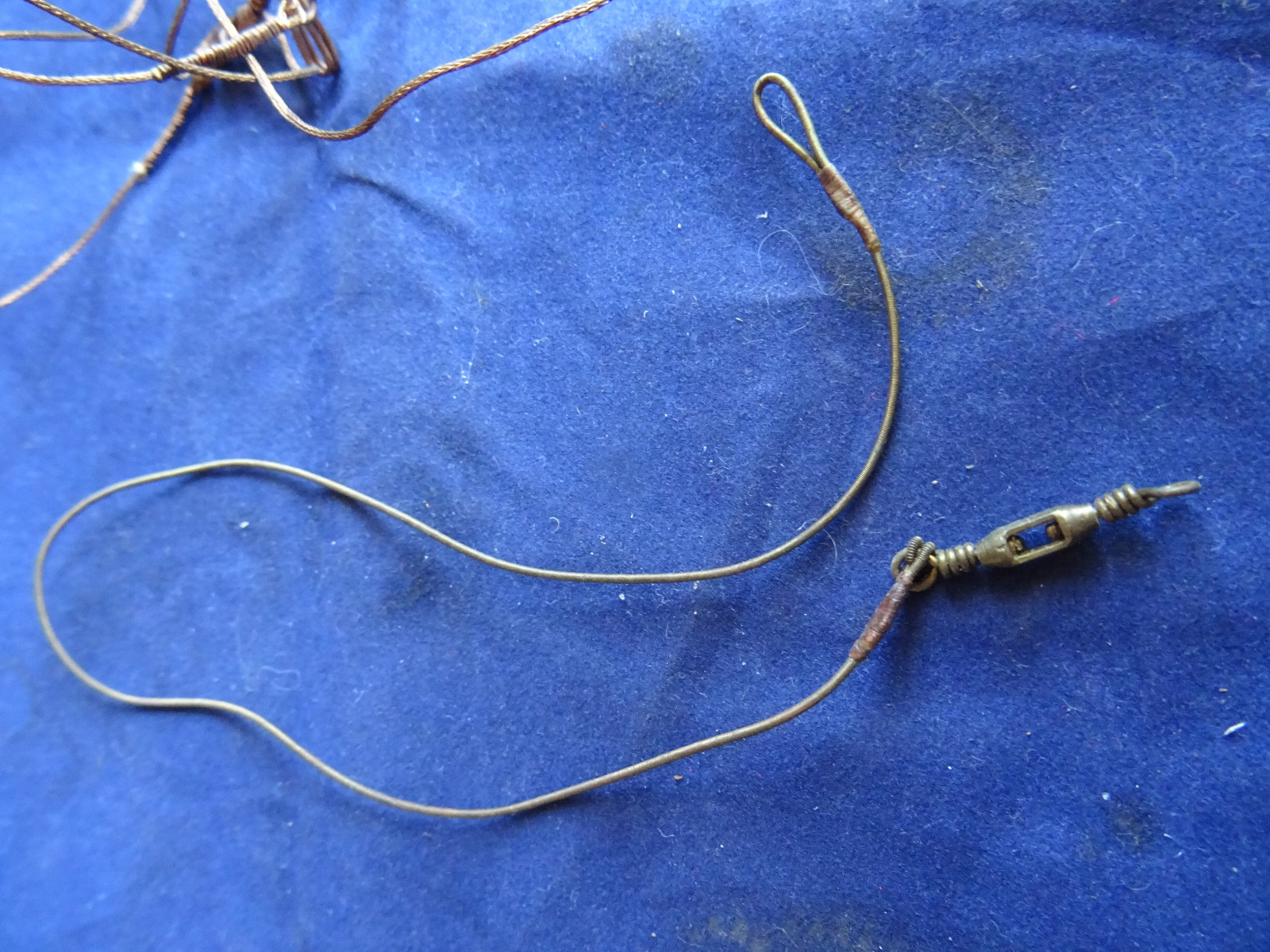 A VERY FINE SOFT GIMP FISHING TACE AND 2 OTHER FINE PIKE FISHING LURE ...