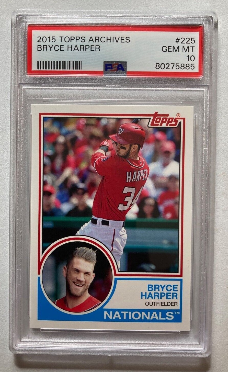 2015 Topps Archives Baseball Bryce Harper Card #225 PSA GEM MT 10 | eBay