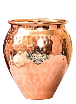 Hammered Copper Glass Tumbler Kulhad, Tableware Serveware, Good Health ...