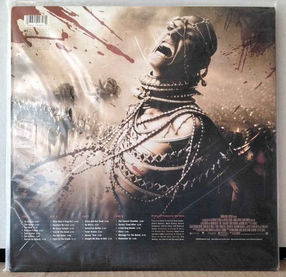 300 Soundtrack TYLER BATES 2007 WARNER 101272-1 US 2LP's 180G VINYL ...