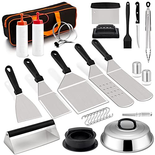 20pcs Griddle Accessories Kit Stainless Steel Flat Top Teppanyaki Tools ...