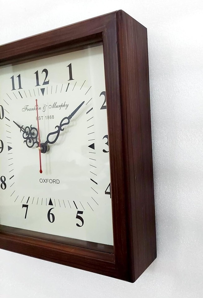 Handmade Brown and Black Antique 12 inch Square Vintage Wooden Dial ...