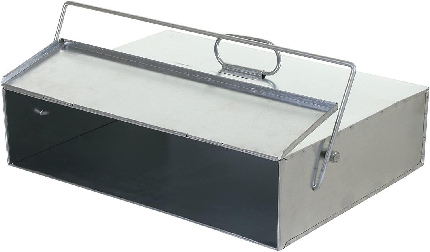 Galvanised Metal Hot Tidy Box Container Fireplace Pan Bucket Bin Ash ...