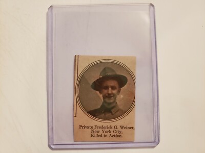 Private Frederick G. Weiner New York City 1919 World War 1 WW1 Hero | eBay