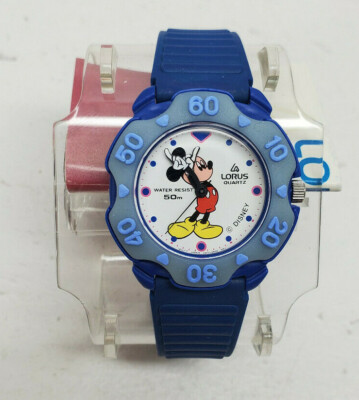 Lorus Disney Mickey Mouse Blue Round Watch M1 | eBay