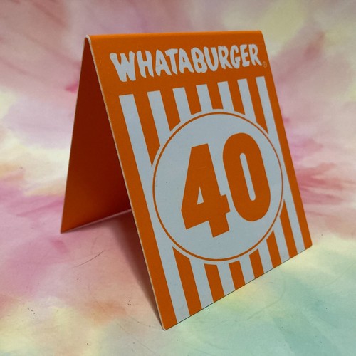 Whataburger Table Tent #'s You Pick The Number No Limit $5 Flat Rate ...