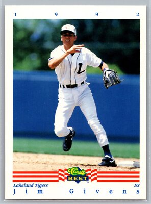 Jim Givens 1992 Classic Best Set Break BASEBALL #165 Lakeland Tigers | eBay