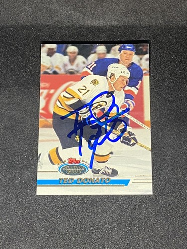 Ted Donato 1993-94 Topps Stadium Club #83 Boston Bruins Signed ...