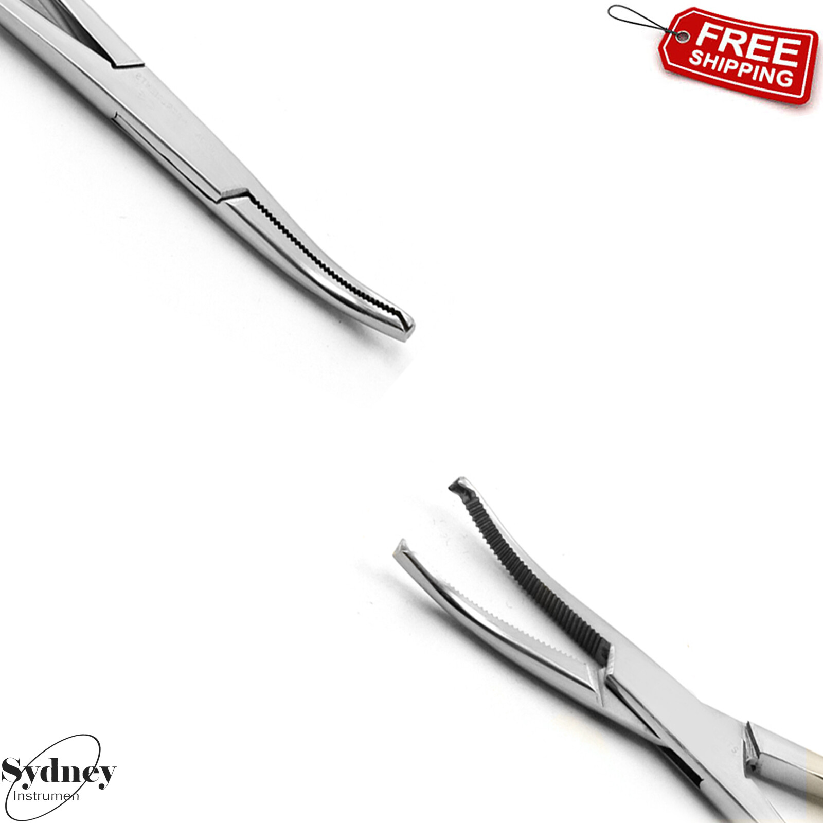 Dental Mosquito Kocher Forceps Curved 12.5cm Serrtaed Tip Locking ...