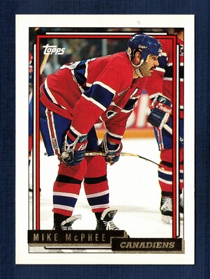 1992-93 Topps Gold Mike McPhee #45 Montreal Canadiens MINT | eBay