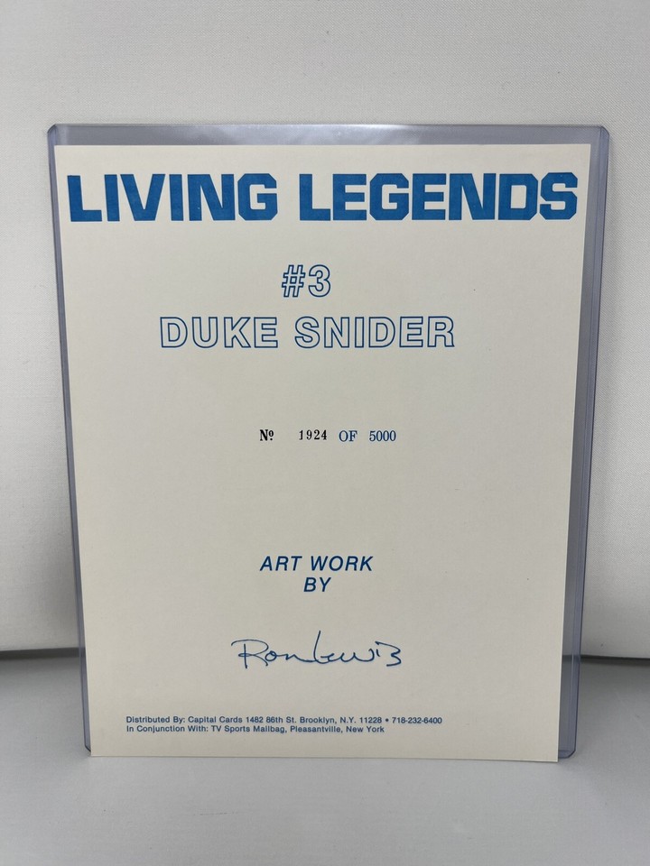 Duke Snider Signed Ron Lewis 8x10 Photo W/ Toploader Beckett COA | eBay